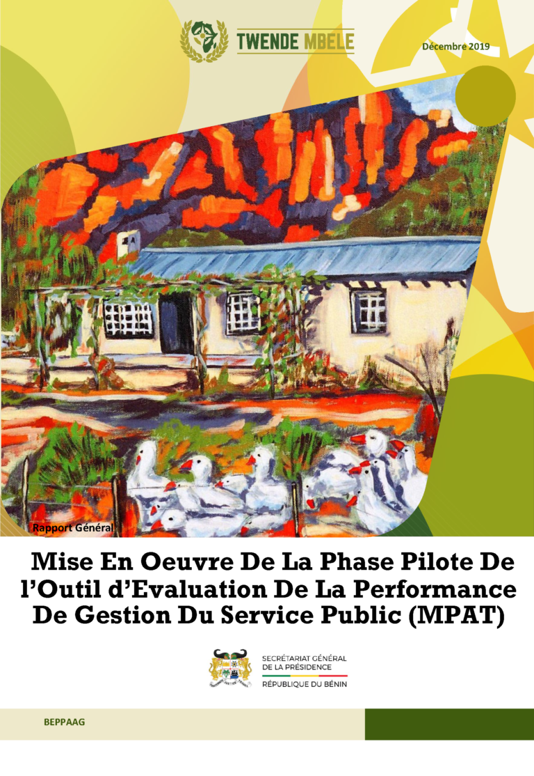 Mise En Oeuvre De La Phase Pilote De l’Outil d’Evaluation De La ...