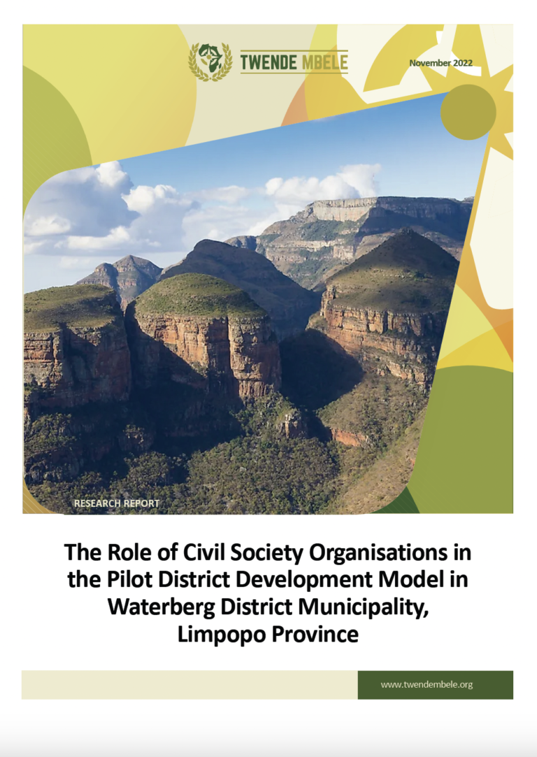 The Role of Civil Society Organisations in the Pilot District ...