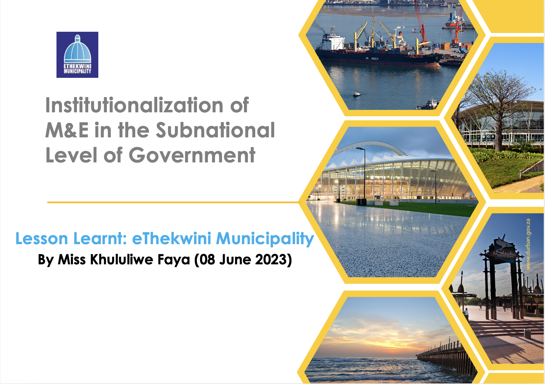 Institutionalization of M&E in the Subnational Level of Government ...