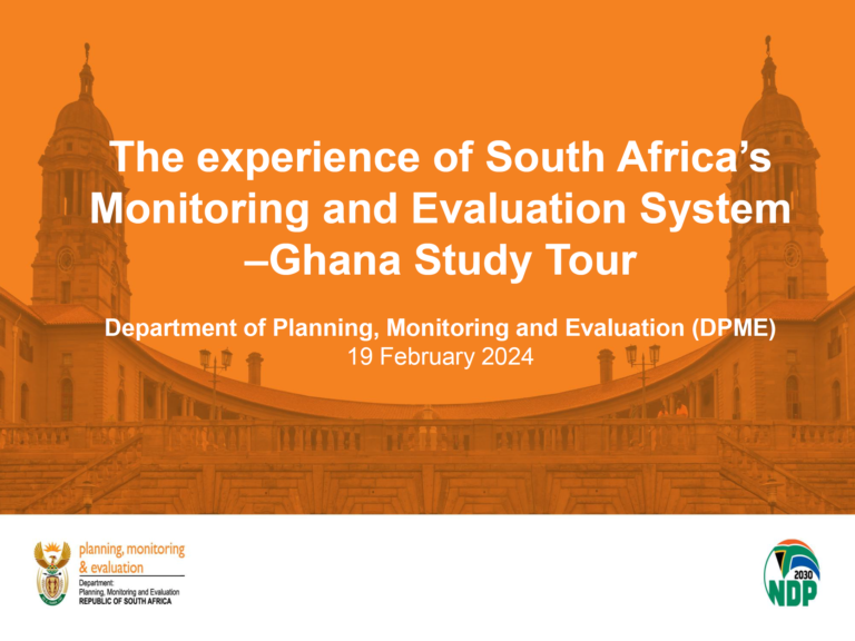 The experience of South Africa’s Monitoring and Evaluation System ...