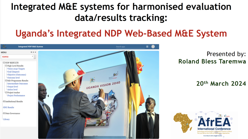 Integrated M&E systems for harmonised evaluation data/results tracking: Uganda’s Integrated NDP ...